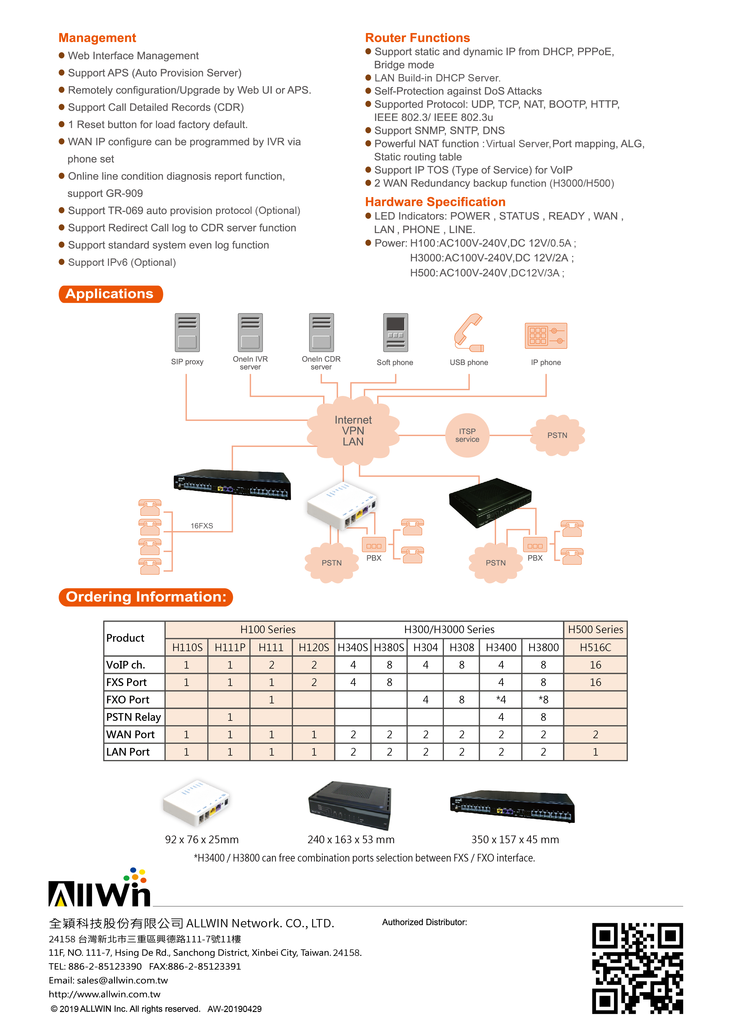 4/8 Port VoIP Gateway - ALLWIN TECH
